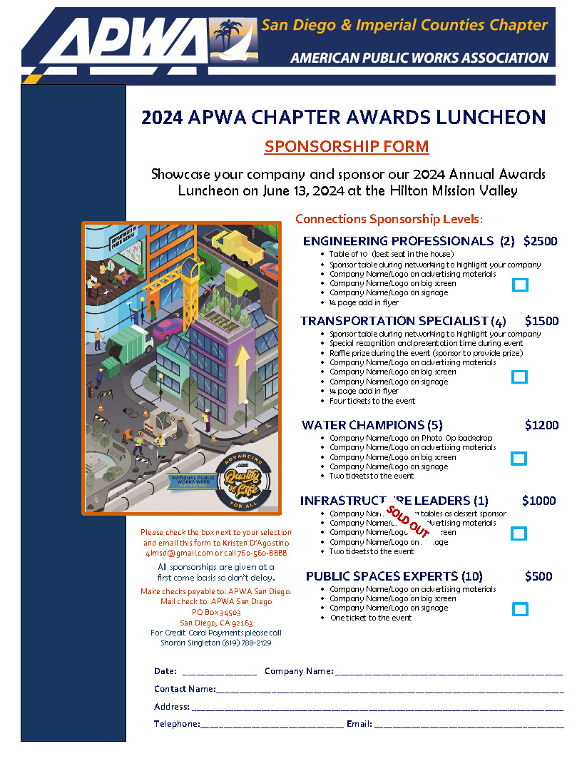 2024 Awards Program – APWA San Diego/Imperial Chapter