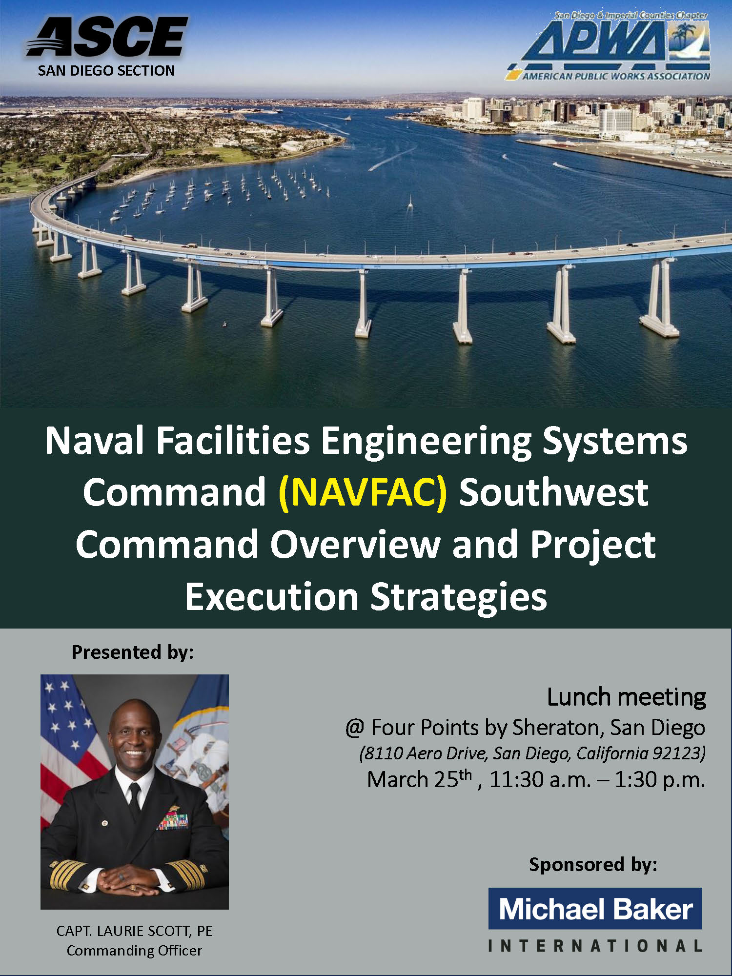 APWA/ASCE Joint March Lunch – NAVFAC Southwest Command Overview ...